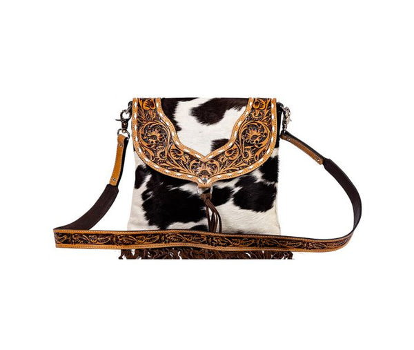 Myra Bag Saba Trail Hand-tooled Bag in Light & Dark - Our Stuff