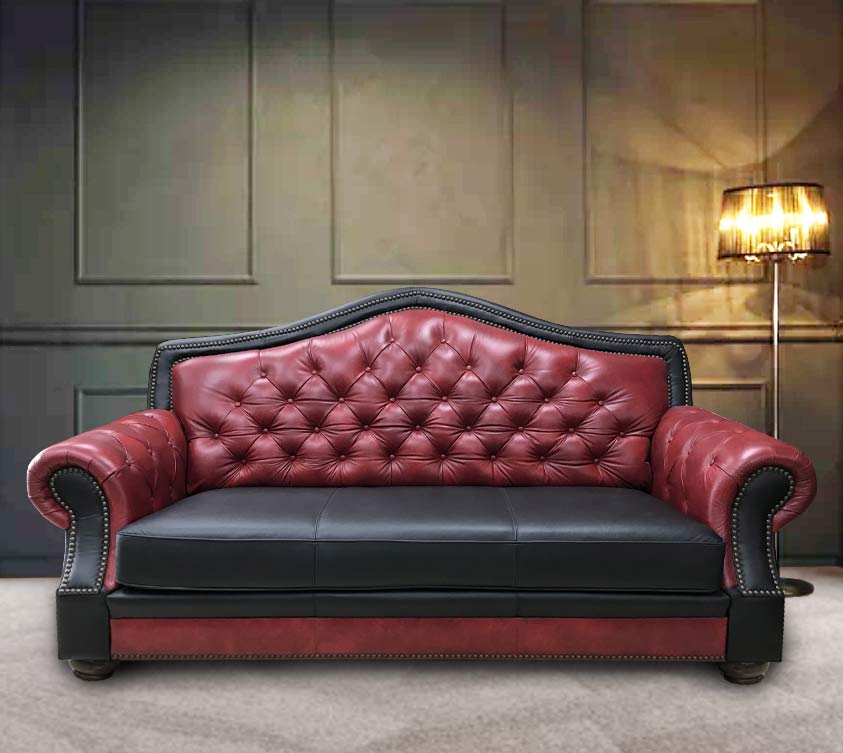 Red Tufted Sofa Set | Baci Living Room